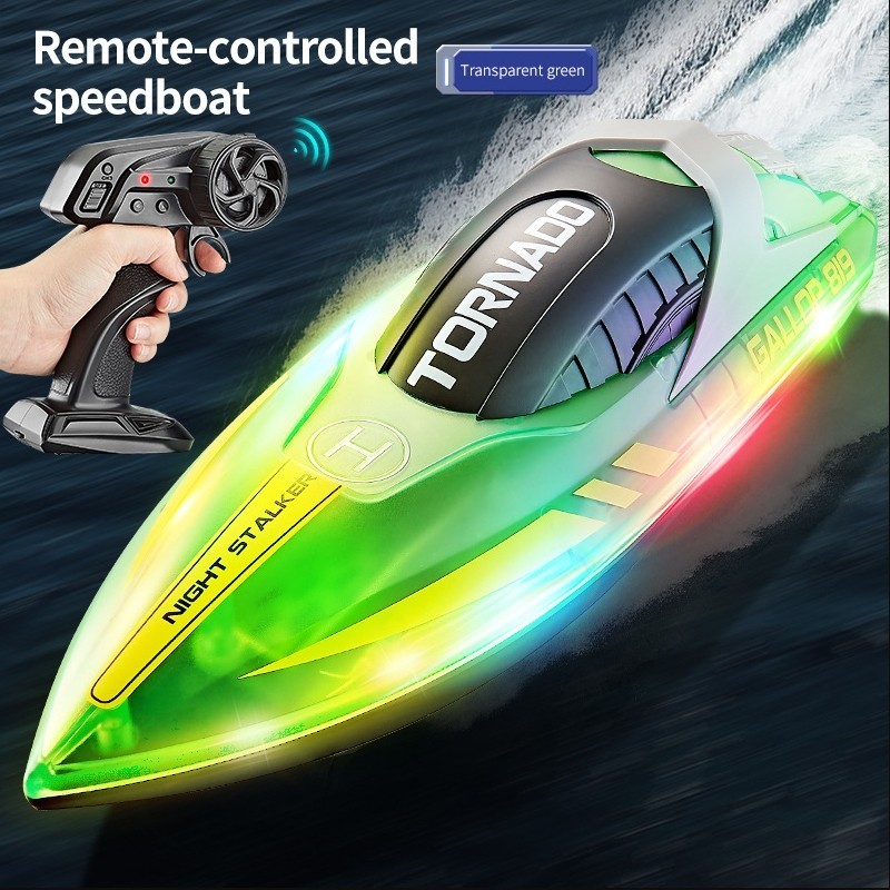 HONGXUNJIE HJ819 RC Boat 2.4Ghz Mini High Speed Racing Boat for Children